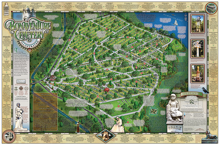 Bonaventure Cemetery Map